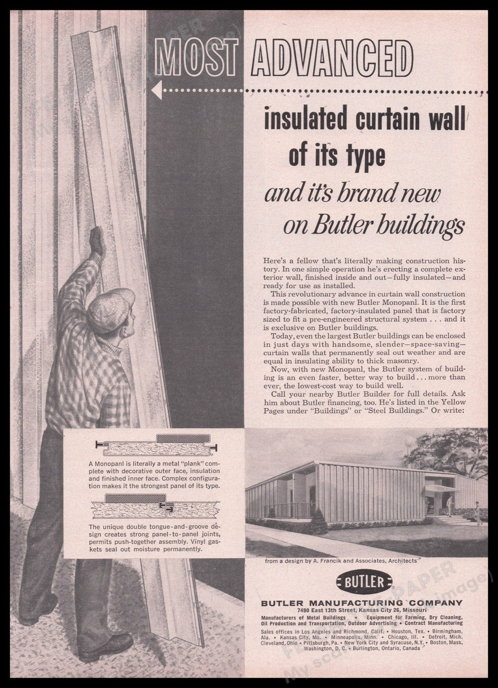 Butler Manufacturing Co. 1950s Print Advertisement Ad 1959 Insulated M ...