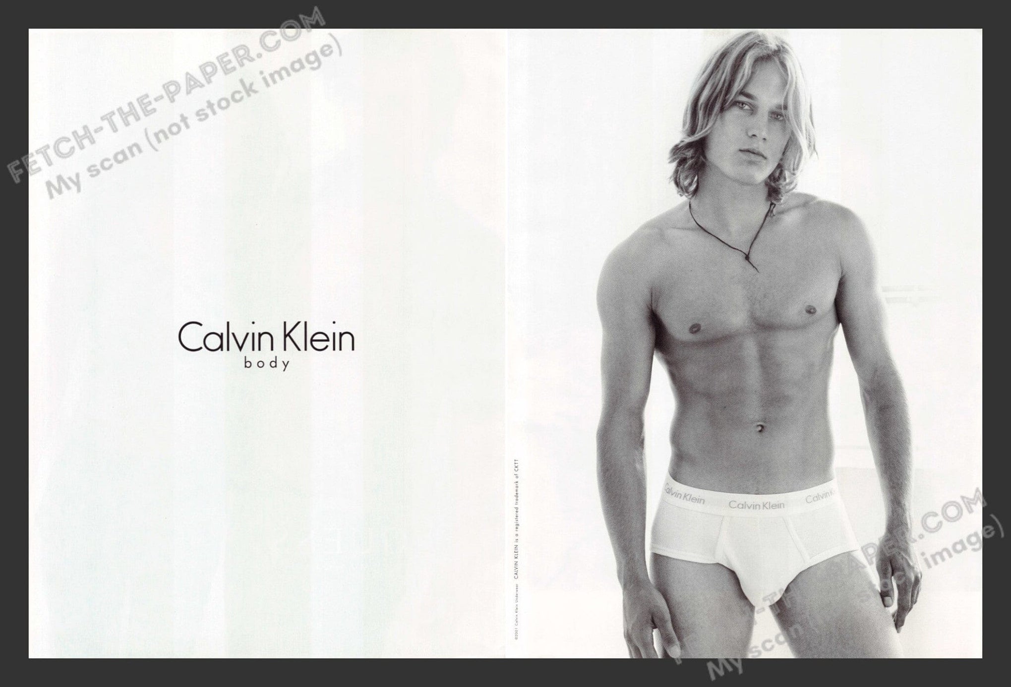 Calvin Klein Men's Underwear Ad 2002 - Travis Fimmel Print — Fetch-the ...