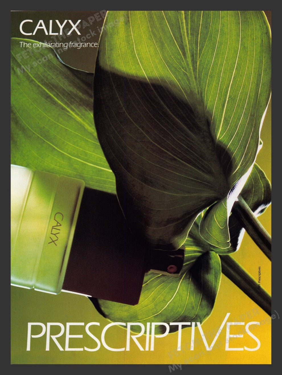 Calyx Fragrance Prescriptives Perfume 1980s Print Advertisement Ad 198 ...