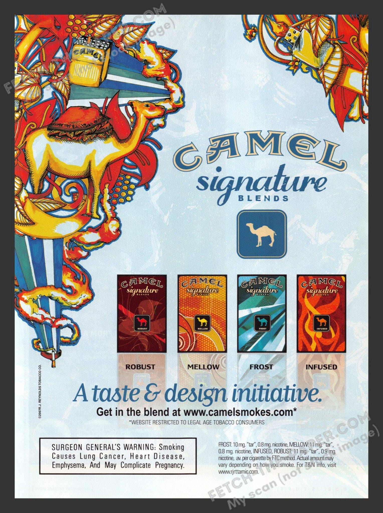 Camel Signature Blends Design 2000s Print Ad — Fetch-the-Paper