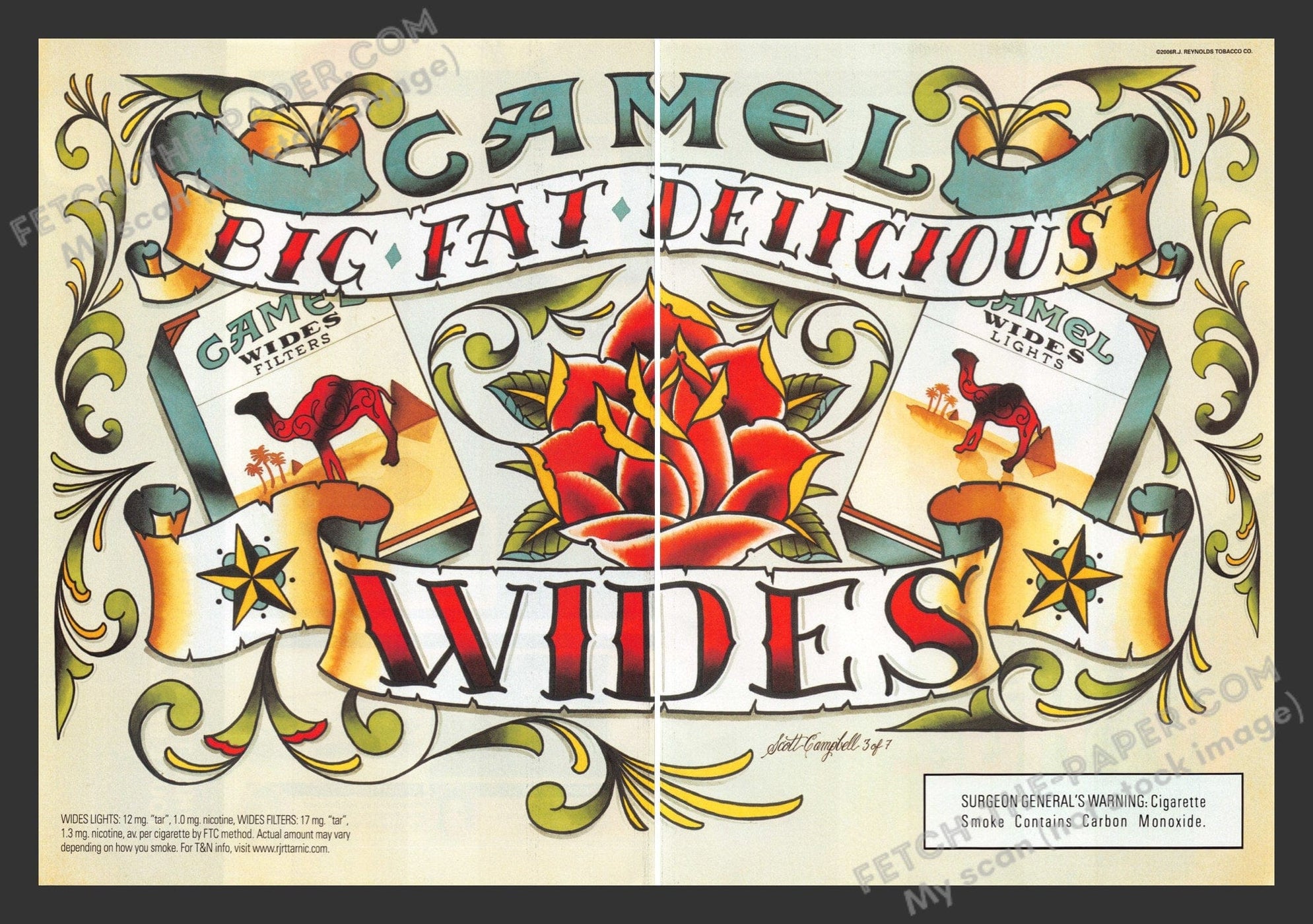Camel Wides Scott Campbell Artist 2000s Print Ad - Bold Design — Fetch ...