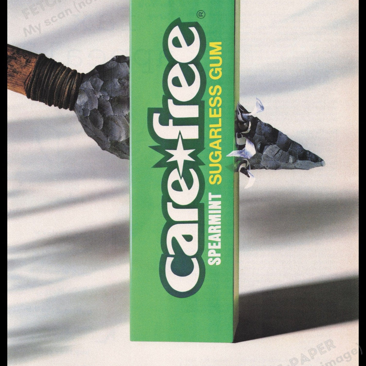 Carefree Gum 1980s Print Advertisement Ad 1989 Arrow Spear — Fetch-the ...
