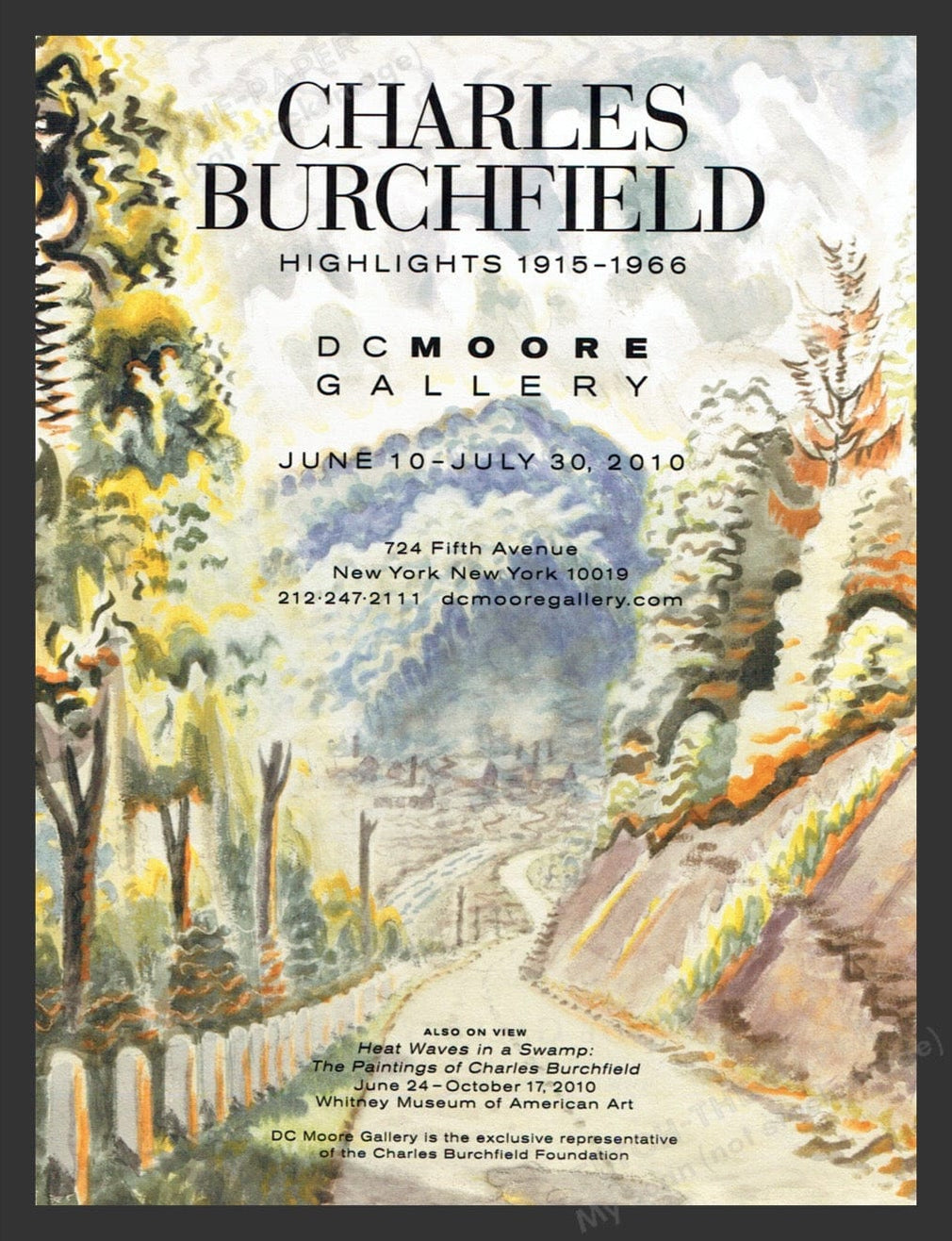 Charles Burchfield NYC Art Gallery Show 2010 Print Advertisement Ad ...