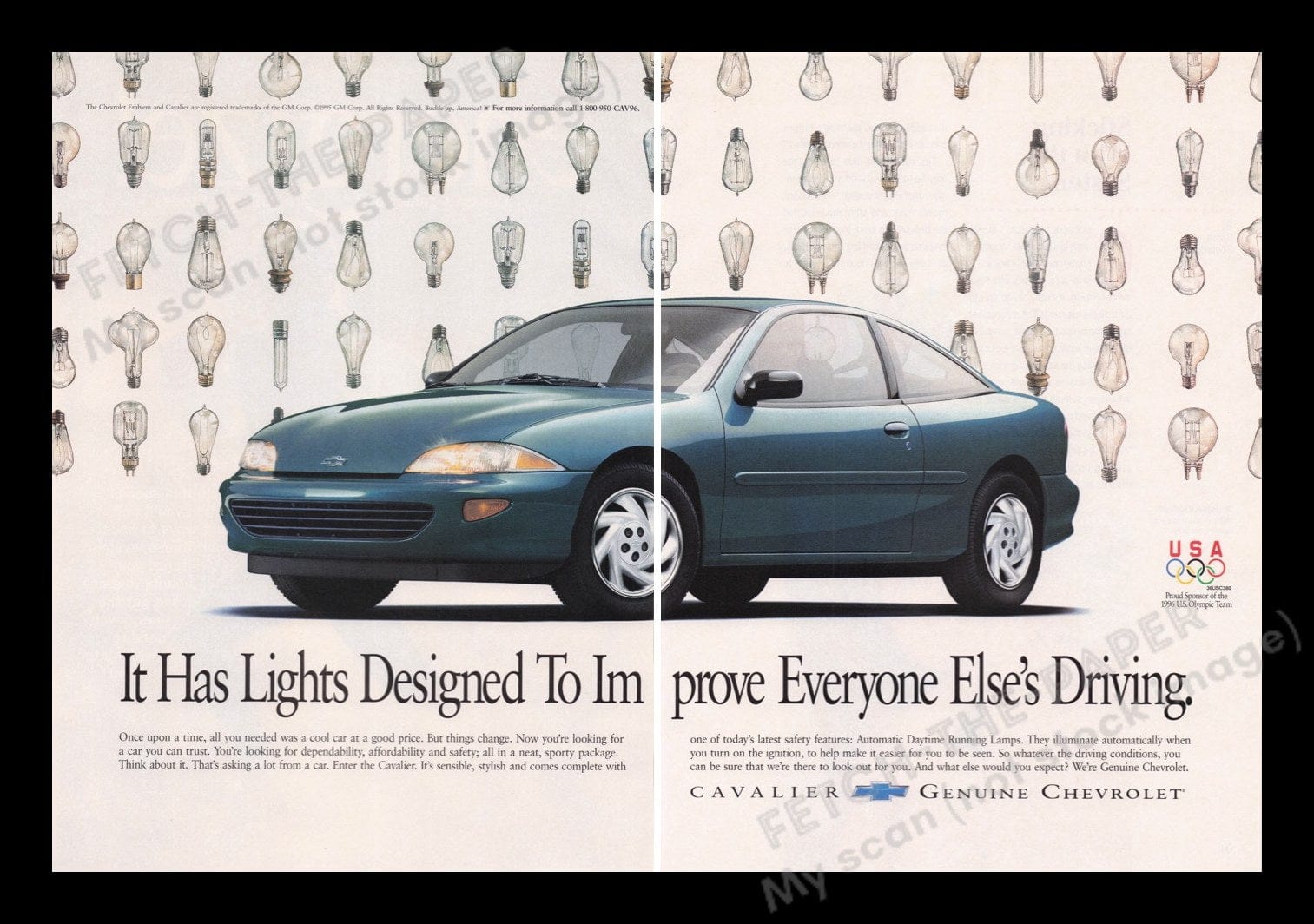 1995 Chevrolet Cavalier Vintage Ad - USA Olympics Sponsorship — Fetch ...