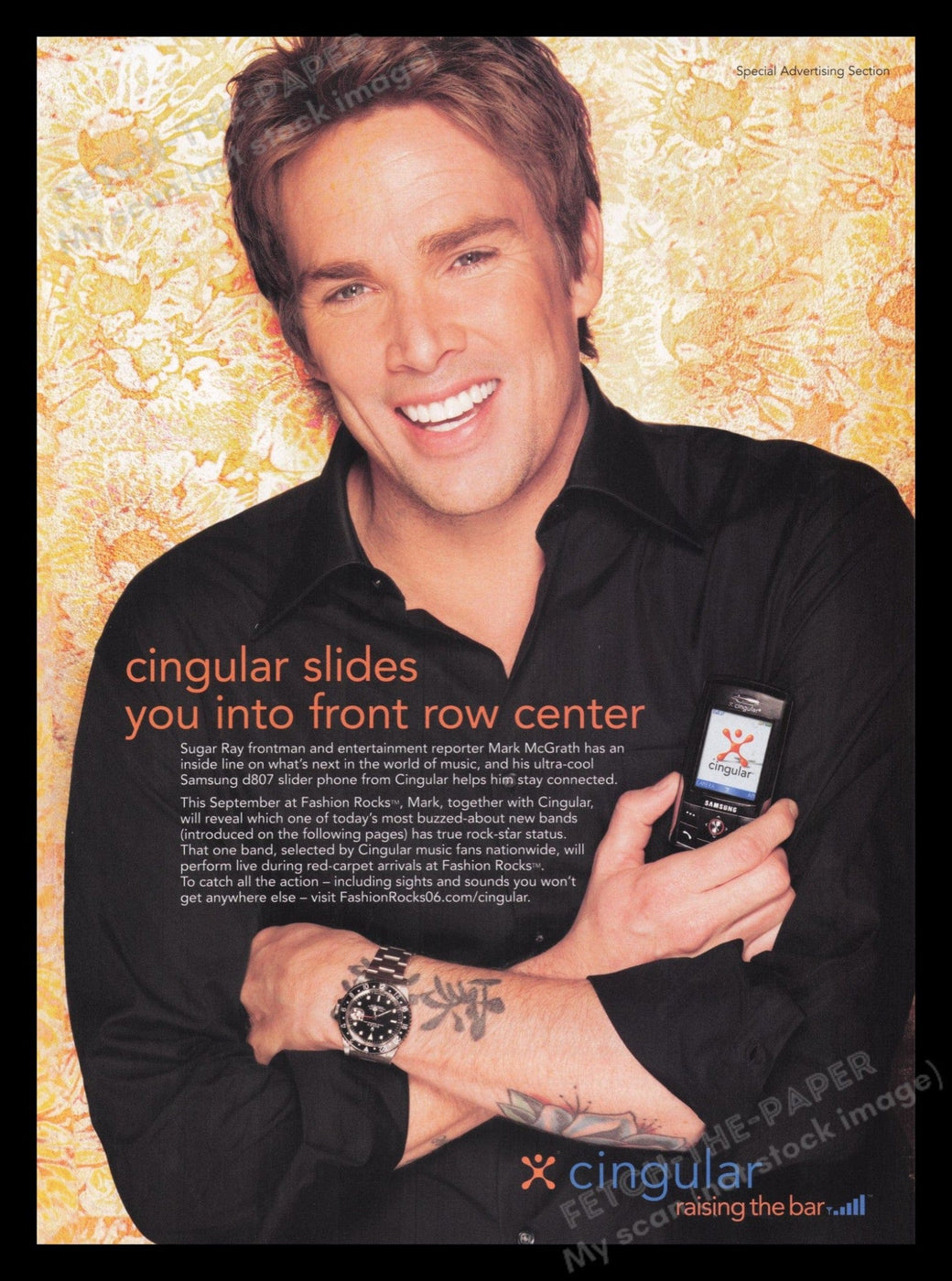 Original 2006 Cingular Wireless Ad with Mark McGrath and Samsung d807 ...