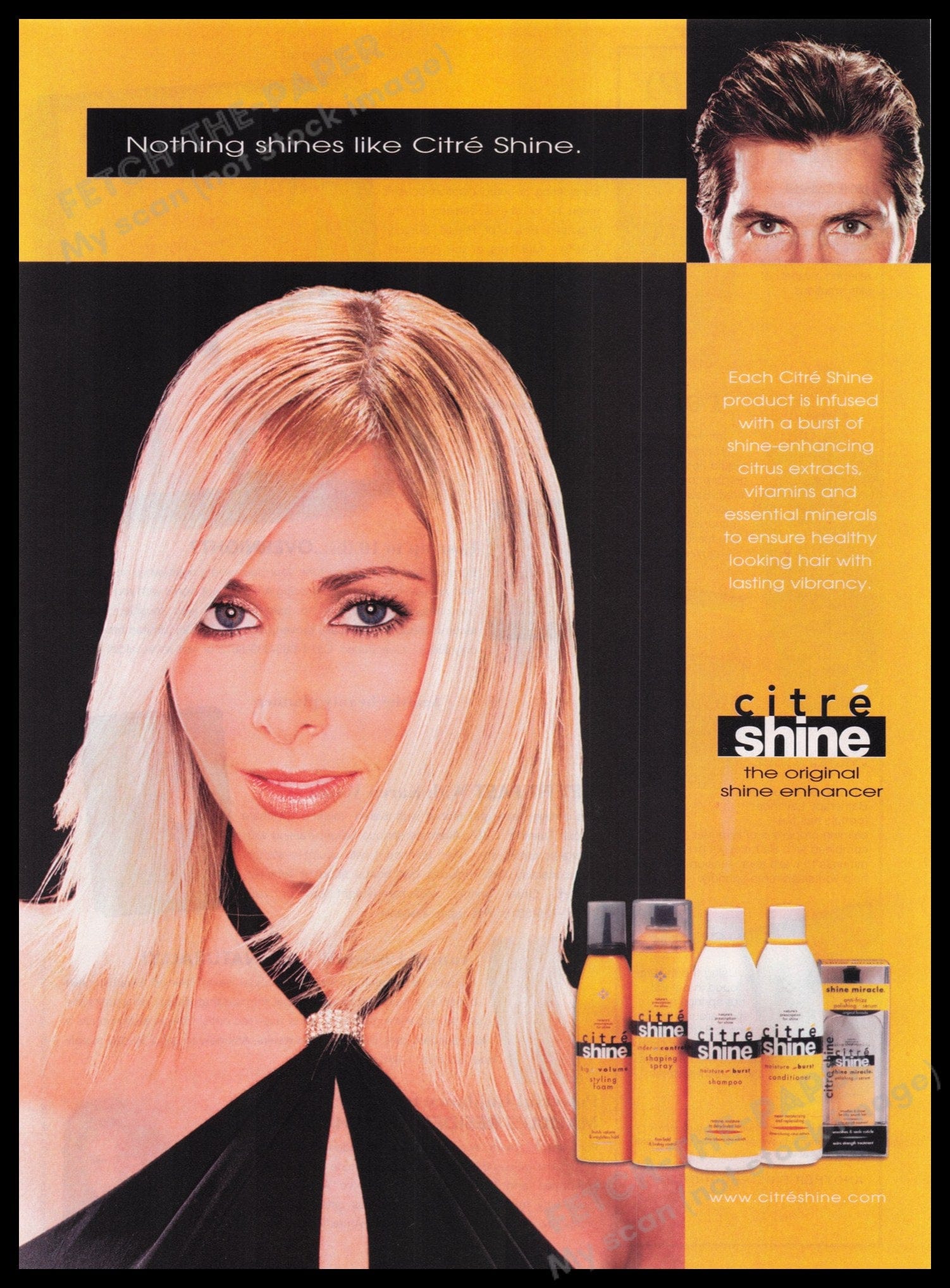 Citre Shine Hair Products 2000s Print Advertisement Ad 2002 Blonde Mod ...