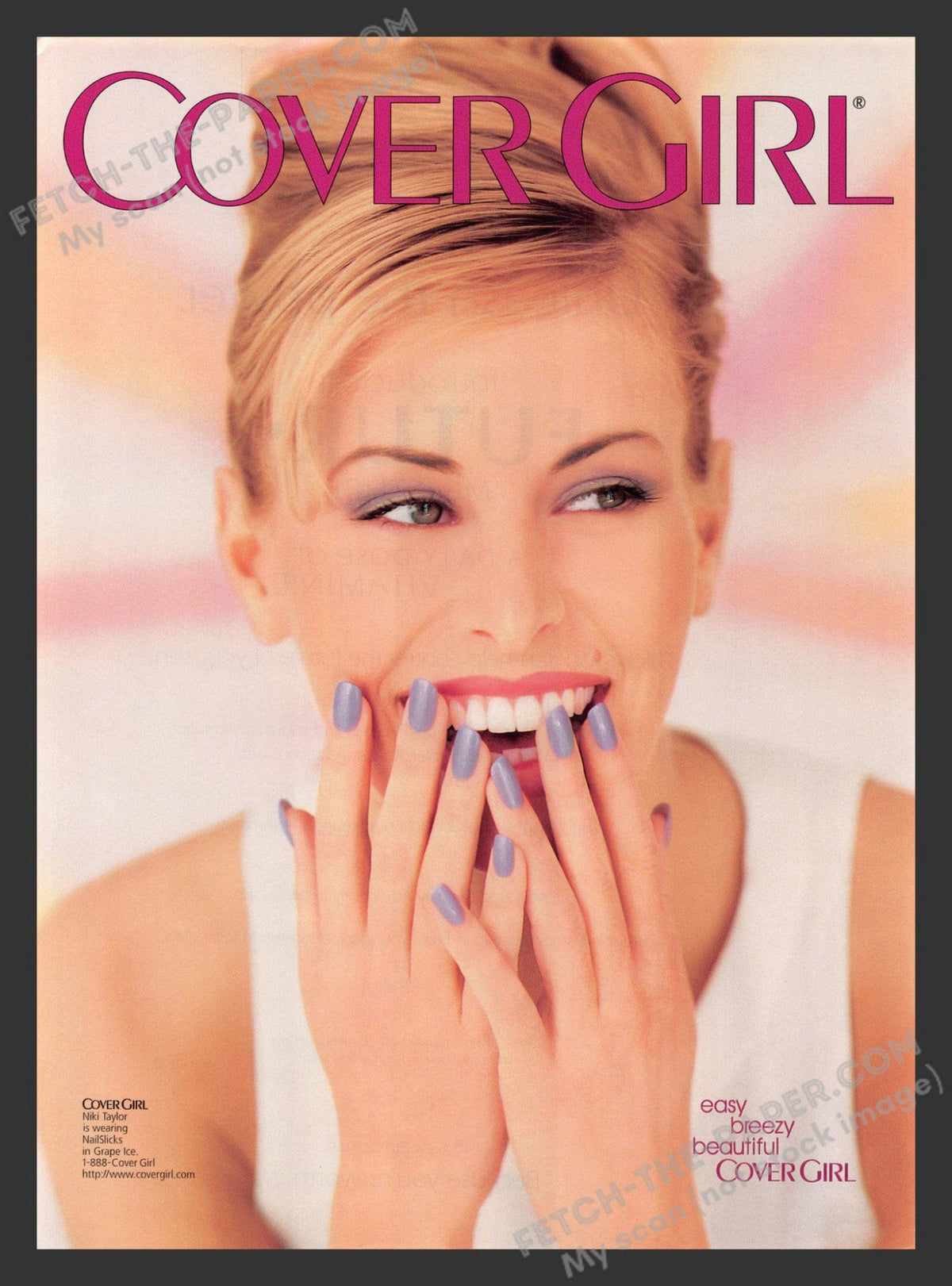 Cover Girl and Niki Taylor 1990s Print Ad — Fetch-the-Paper