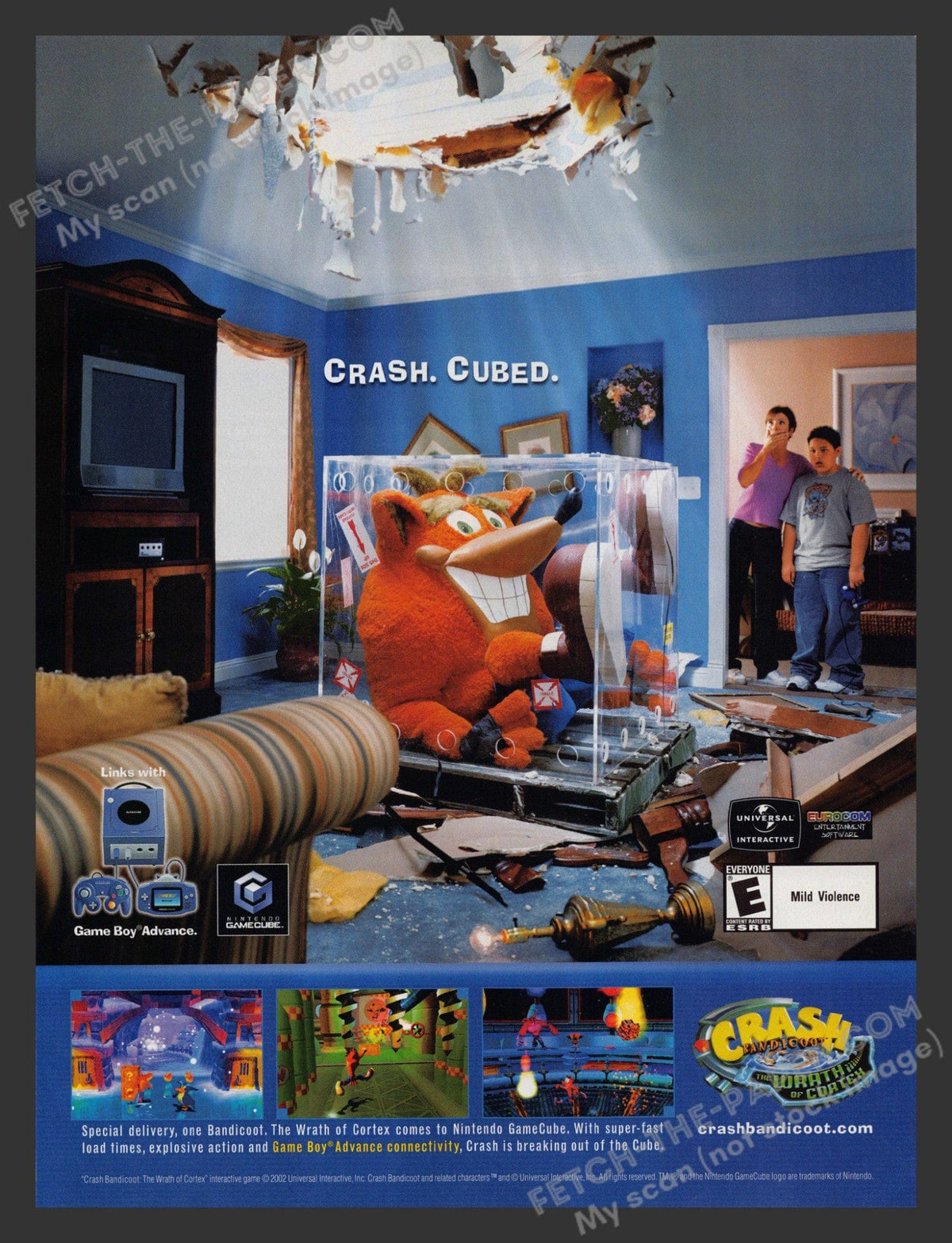 Crash Bandicoot: The Wrath of Cortex Video Game 2000s Print Ad — Fetch-the-Paper