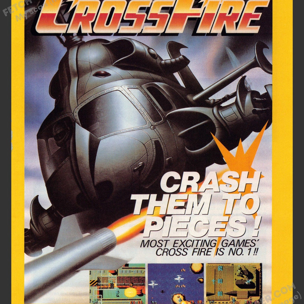 CrossFire Sega Genesis 1991 Vintage Print Ad — Fetch-the-Paper