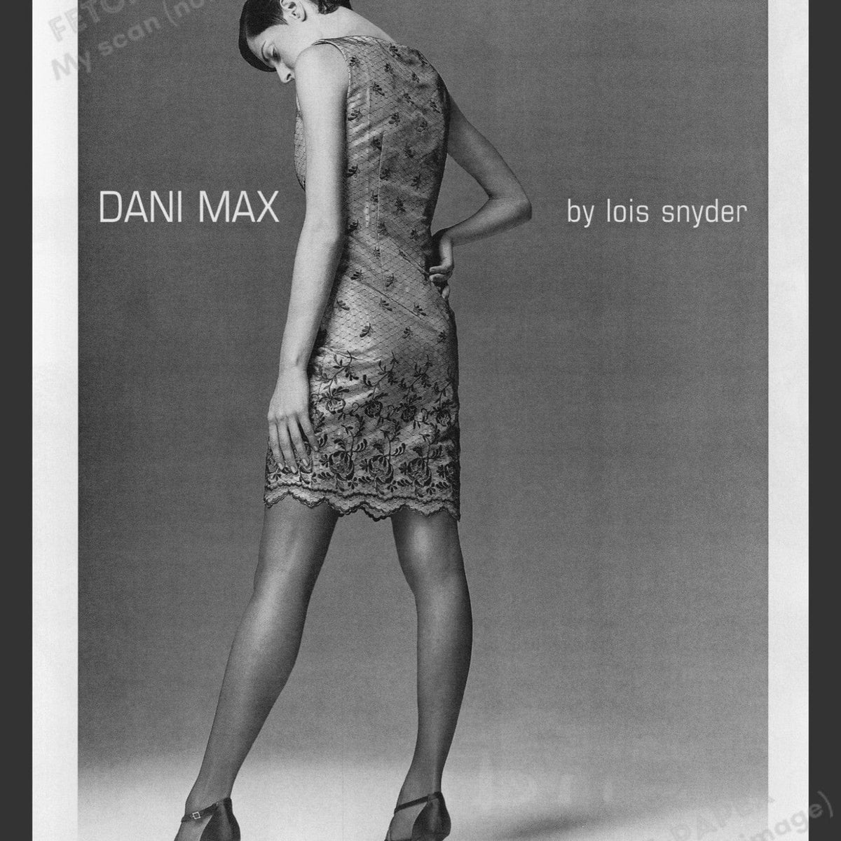1996 Dani Max Lois Snyder Vintage Fashion Print Ad 8"x11" — Fetch-the-Paper