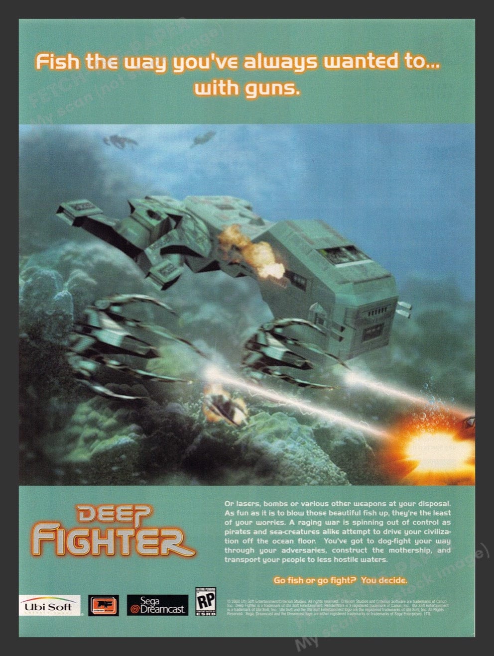 Deep Fighter 2000 Video Game Print Ad - Underwater Combat — Fetch-the-Paper