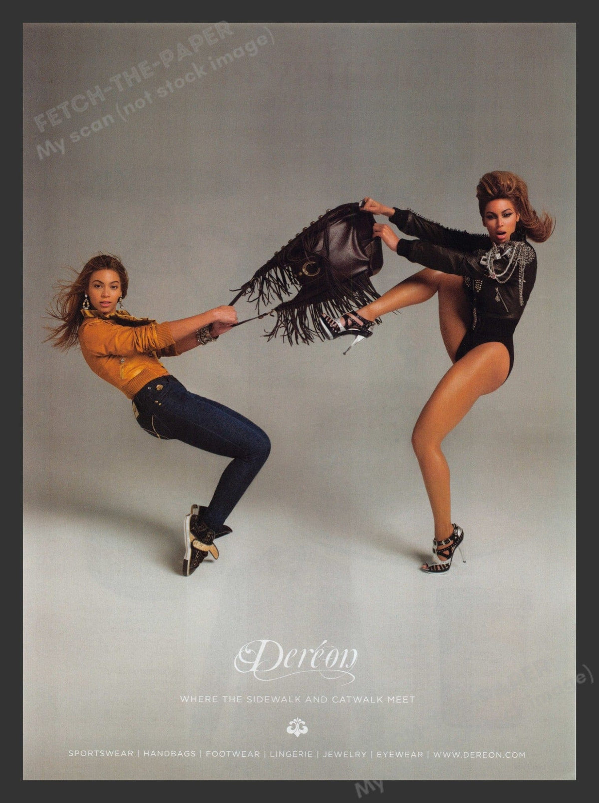 Dereon 2009 Print Ad - Where Sidewalk & Catwalk Meet — Fetch-the-Paper