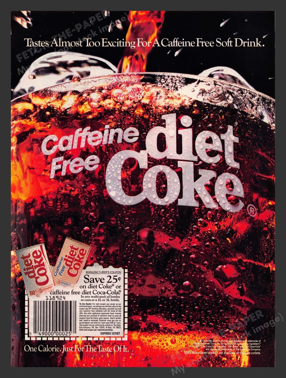 Vintage 1987 Diet Coke Print Ad - Exciting Caffeine-Free Drink — Fetch ...