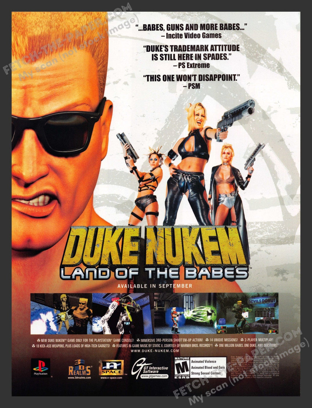 Duke Nukem: Land of the Babes 2000s Vintage Print Ad 8"x11" — Fetch-the ...