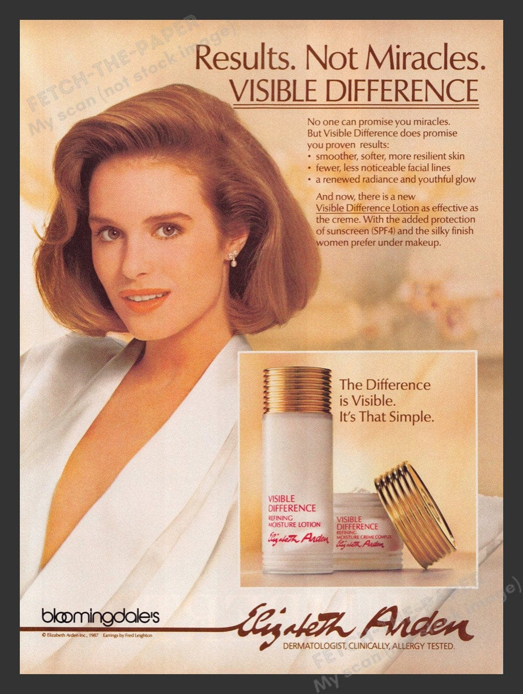 Elizabeth Arden 1980s Print Advertisement Ad 1987 Visible Difference C ...