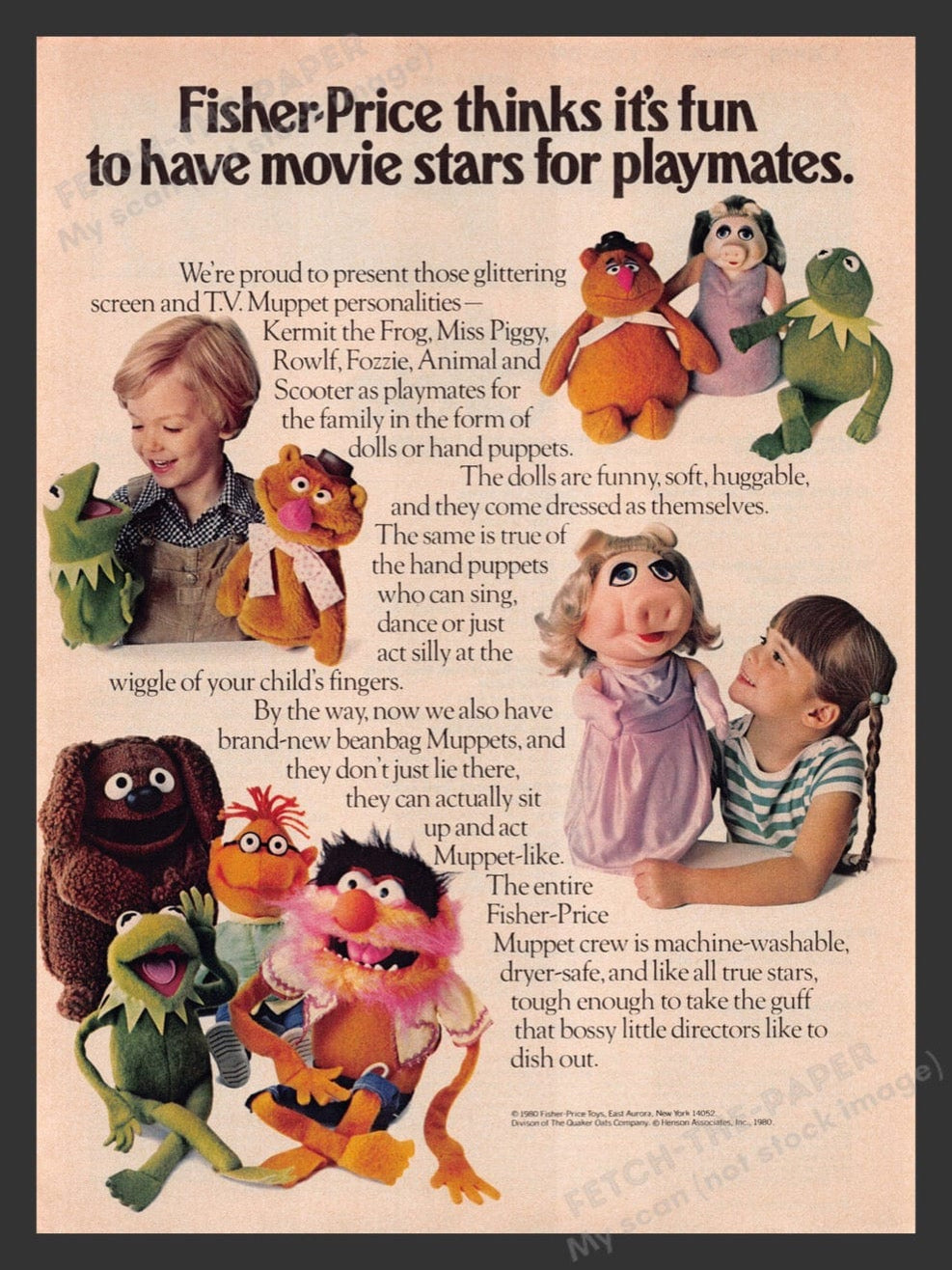 Fisher-Price Muppet Playmates 1980s Print Advertisement Ad 1980 — Fetch ...