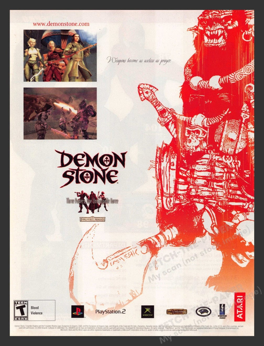 Forgotten Realms: Demon Stone 2000s Video Game Print Advertisement 200 ...