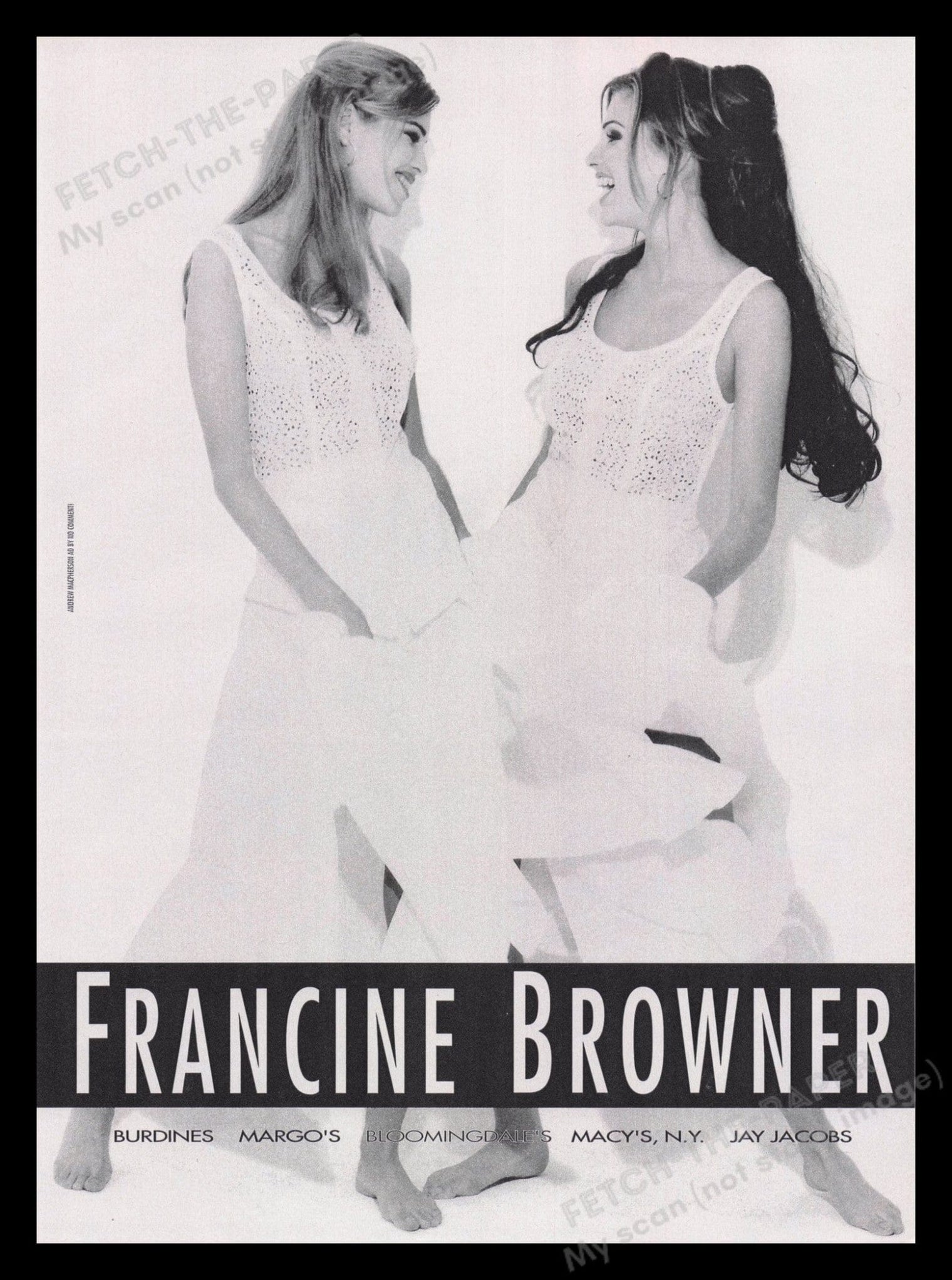 Vintage 1993 Francine Browner Fashion Ad - Laughing Models — Fetch-the ...