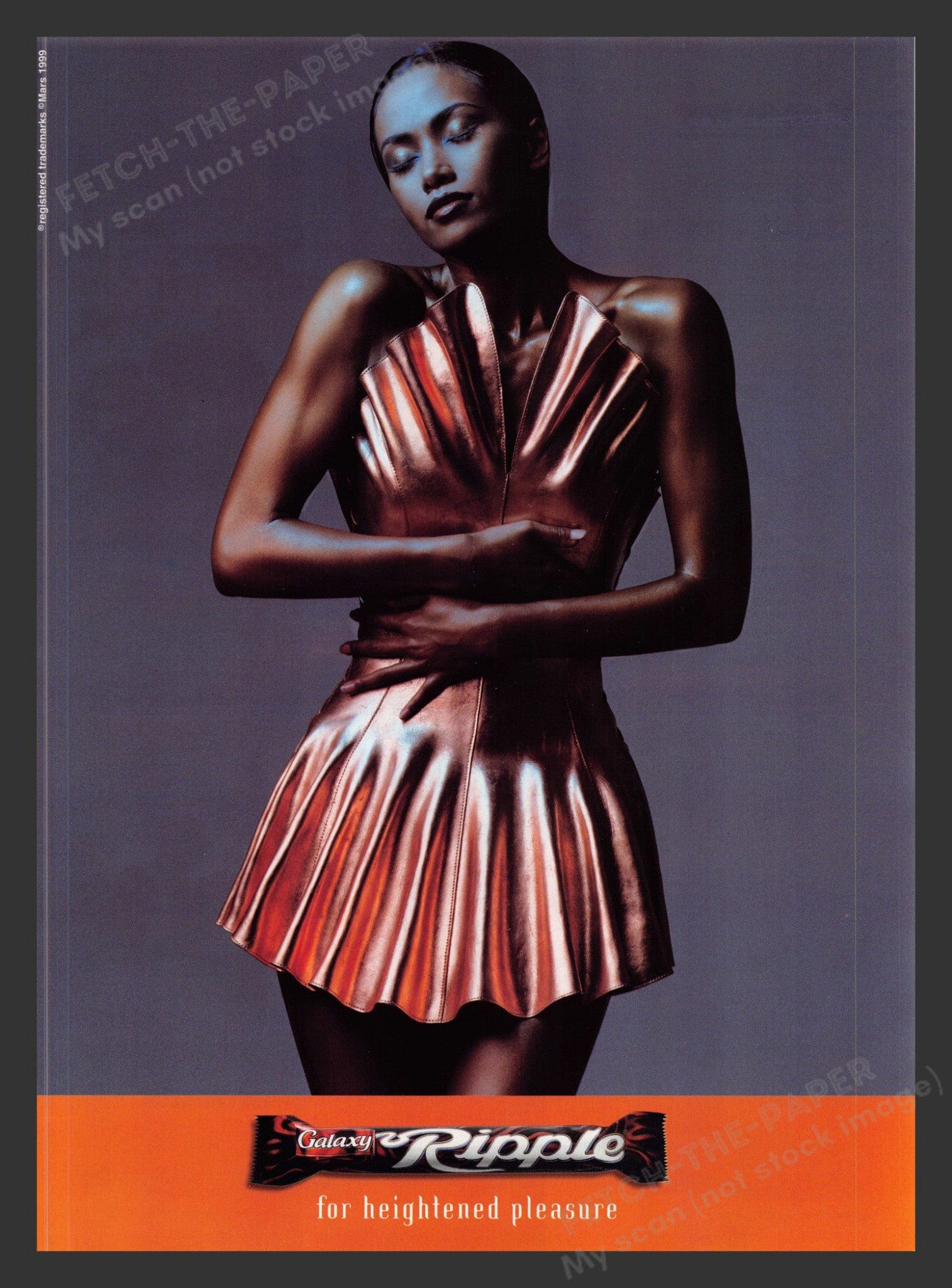 1999 Galaxy Ripple Candy Mars Bar Vintage Print Ad — Fetch-the-Paper