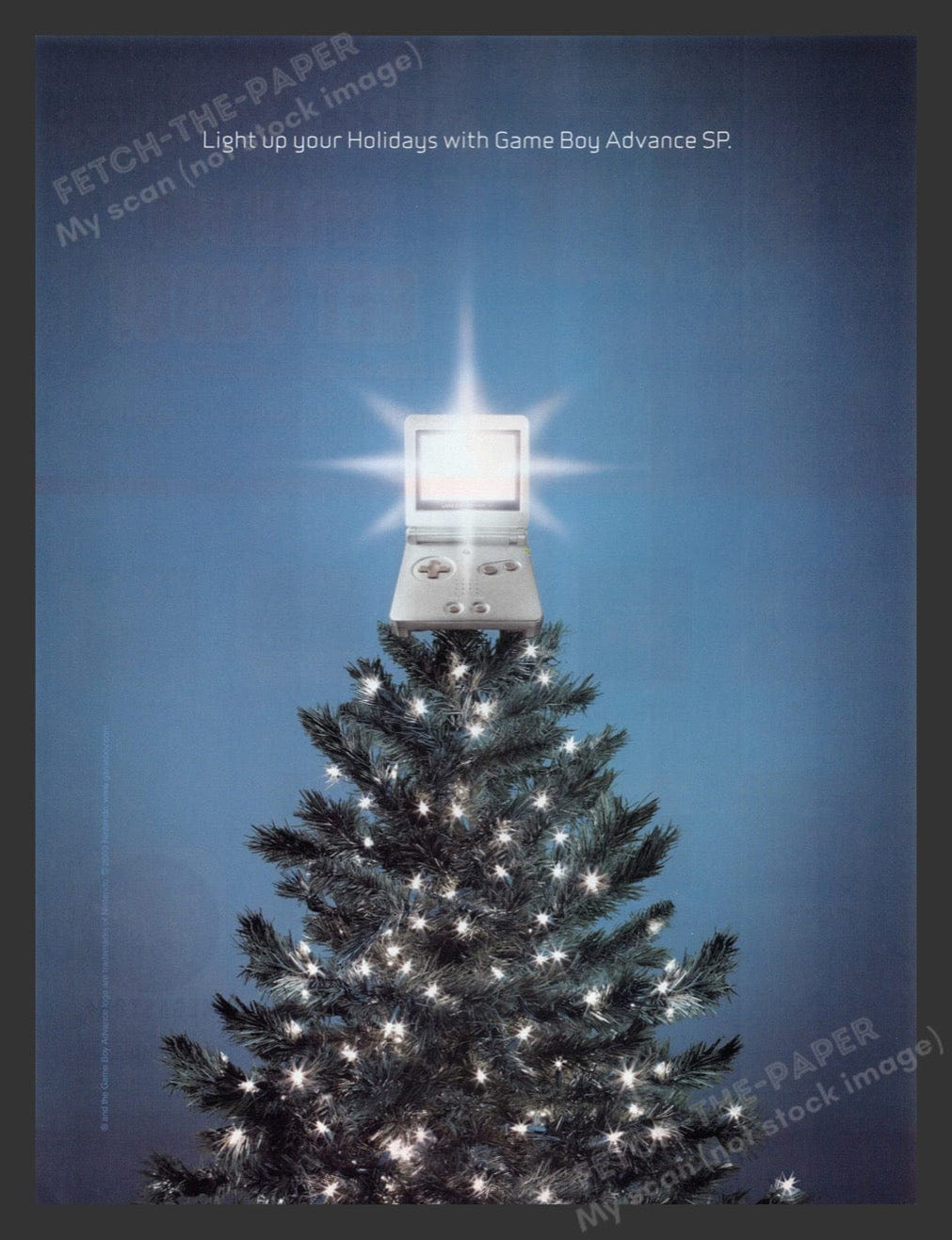 Game Boy Advance SP Christmas Tree Star Video Game 2000 Print Advertis ...