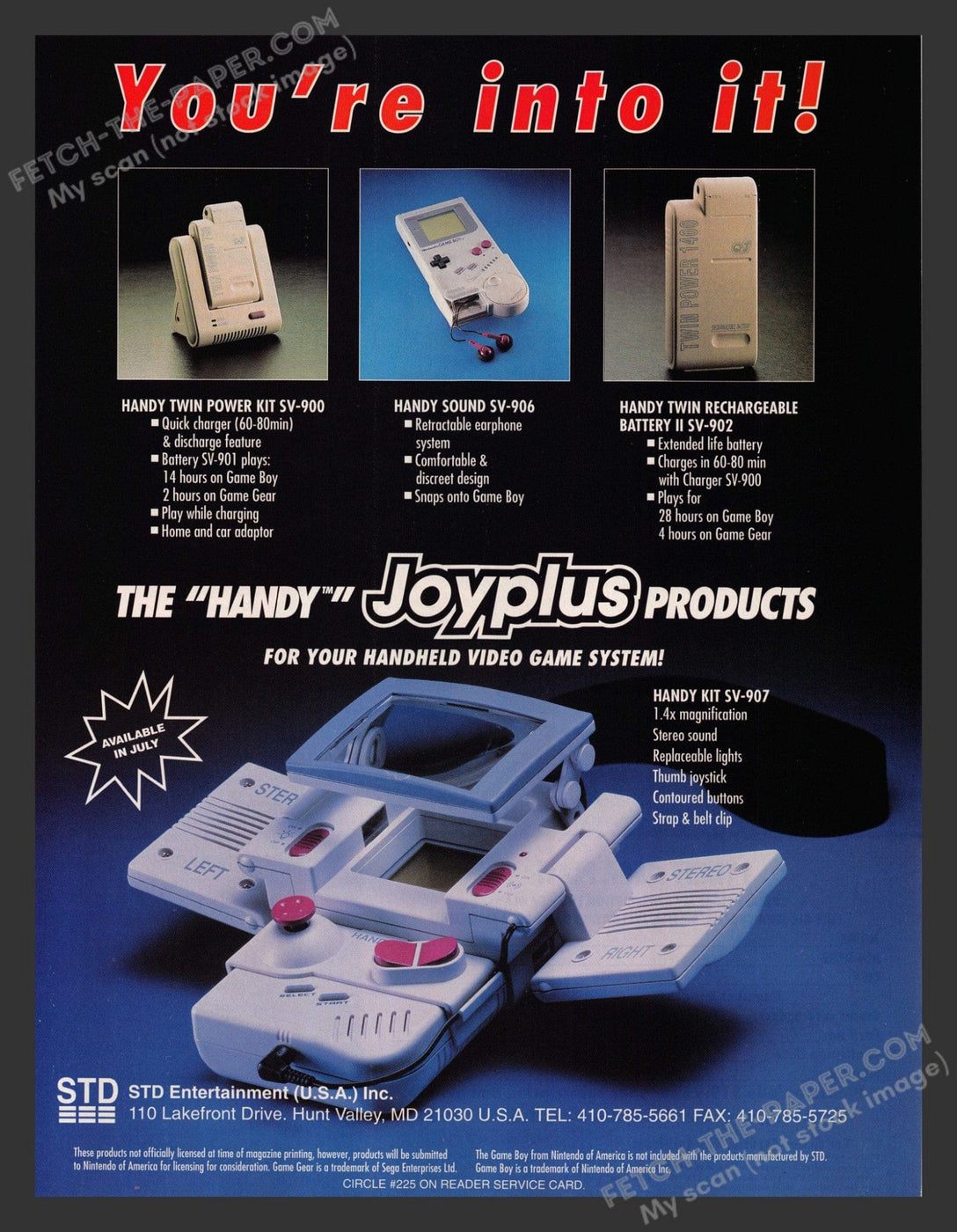 Game Boy "Handy" Joyplus Video Game 1990s Print Advertisement 1992 ...