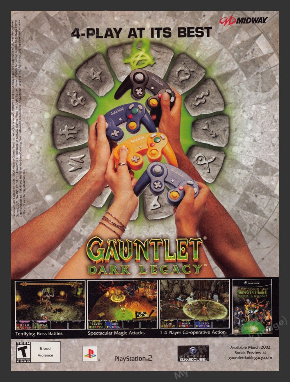 Gauntlet: Dark Legacy 2000s Video Game Print Advertisement 2002 — Fetch-the-Paper