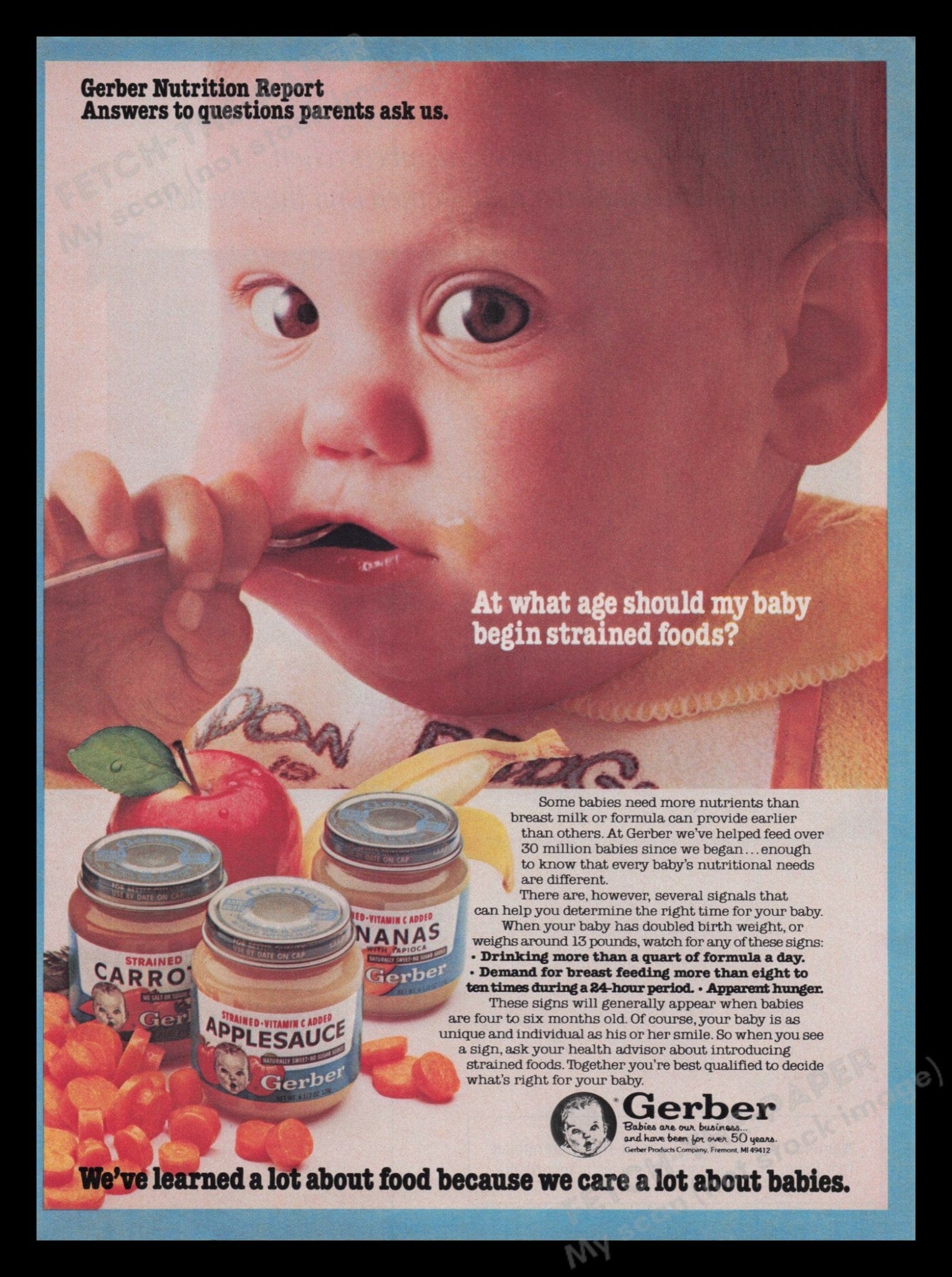 Gerber Baby Food 1980s Print Advertisement Ad 1982 Strained Foods ...