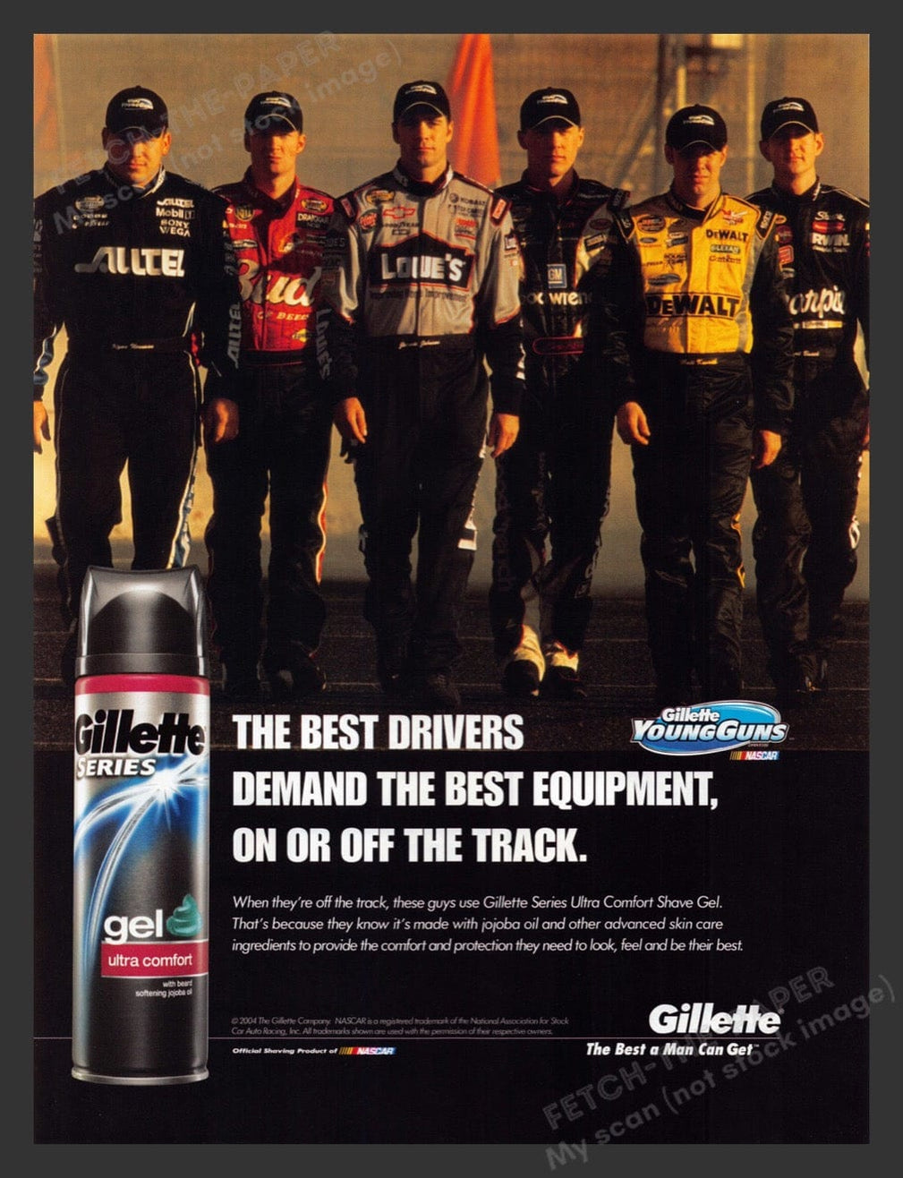 Gillette Series Gel NASCAR Drivers Print Ad 2004 - Vintage Ad — Fetch ...