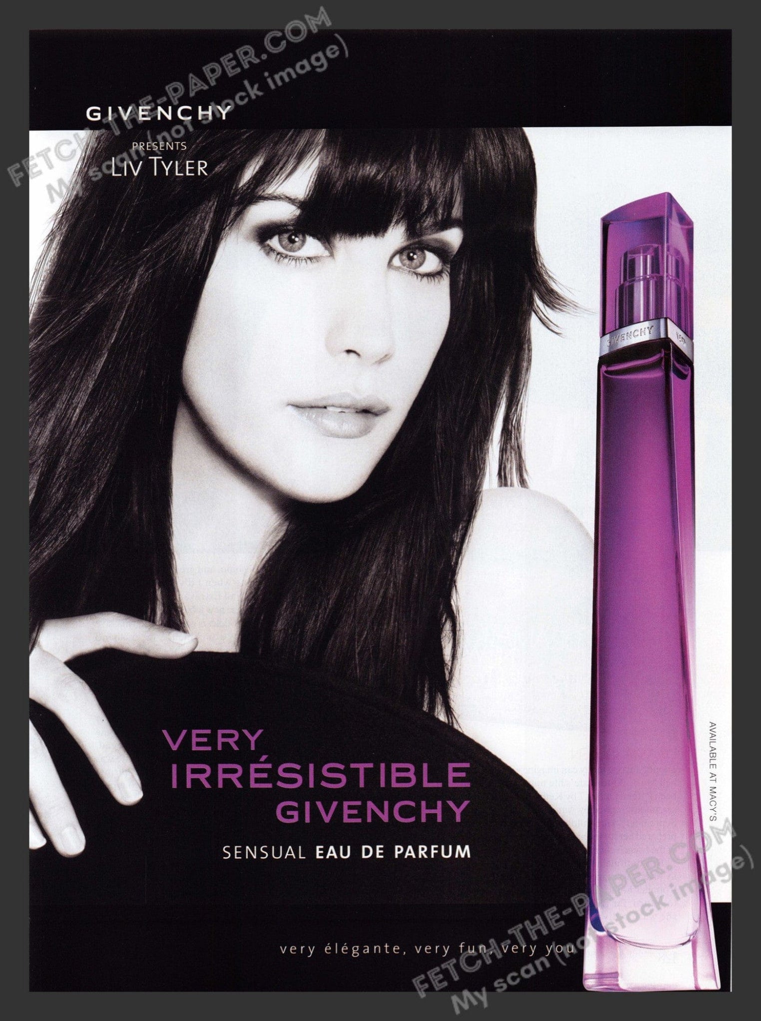 Givenchy Perfume Ad 2000s Liv Tyler Very Irresistible Vintage — Fetch-the-Paper