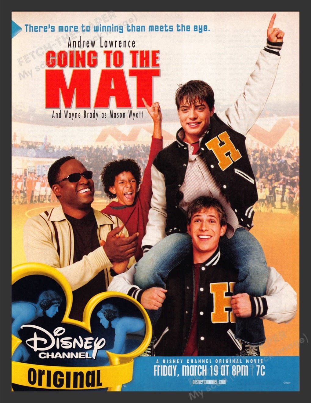 Going to the Mat Disney Channel Movie Print Ad 2004 — Fetch-the-Paper