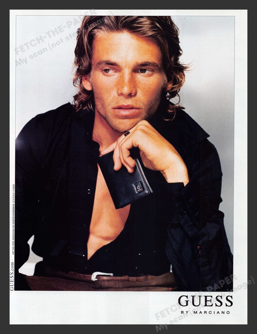 Guess by Marciano Freckled Male Model Wallet 2000s Print Advertisement ...