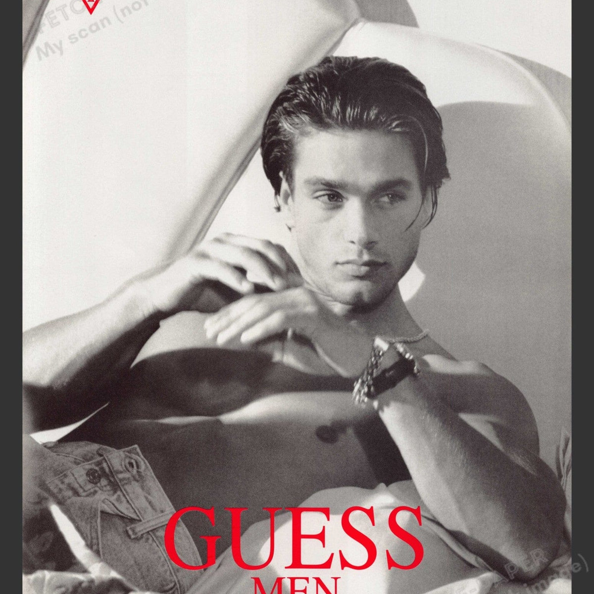 Guess Men 1990s Print Advertisement 1993 Beiron Andersson Eyes Sexy Ma ...
