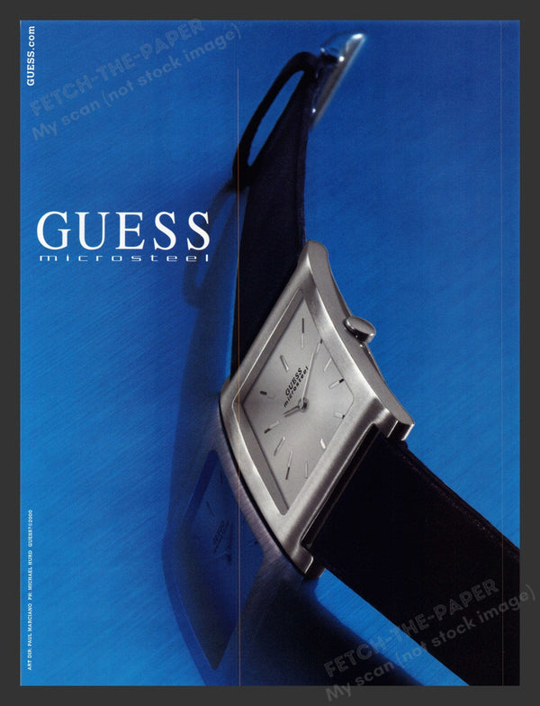Guess Microsteel Watches 2000 Print Advertisement Ad — Fetch-the-Paper