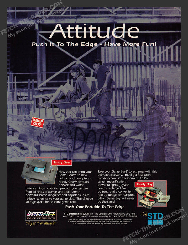 Handy Gear Handy Boy Video Game 1990s Print Advertisement 1994 — Fetch ...