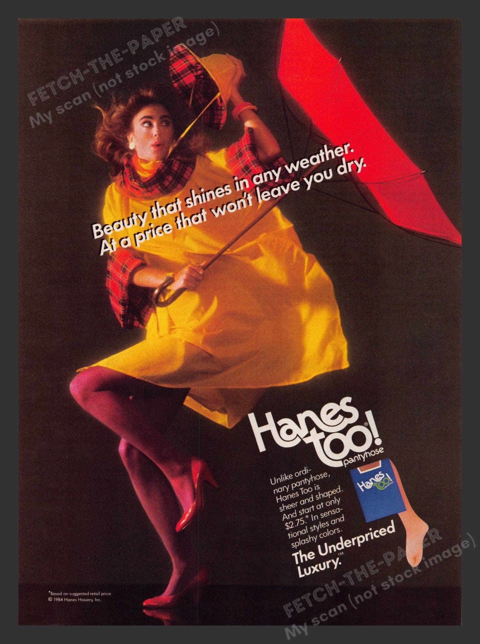 Hanes Too! Windy Weather Hosiery Pantyhose 1980s Print Advertisement 1 ...