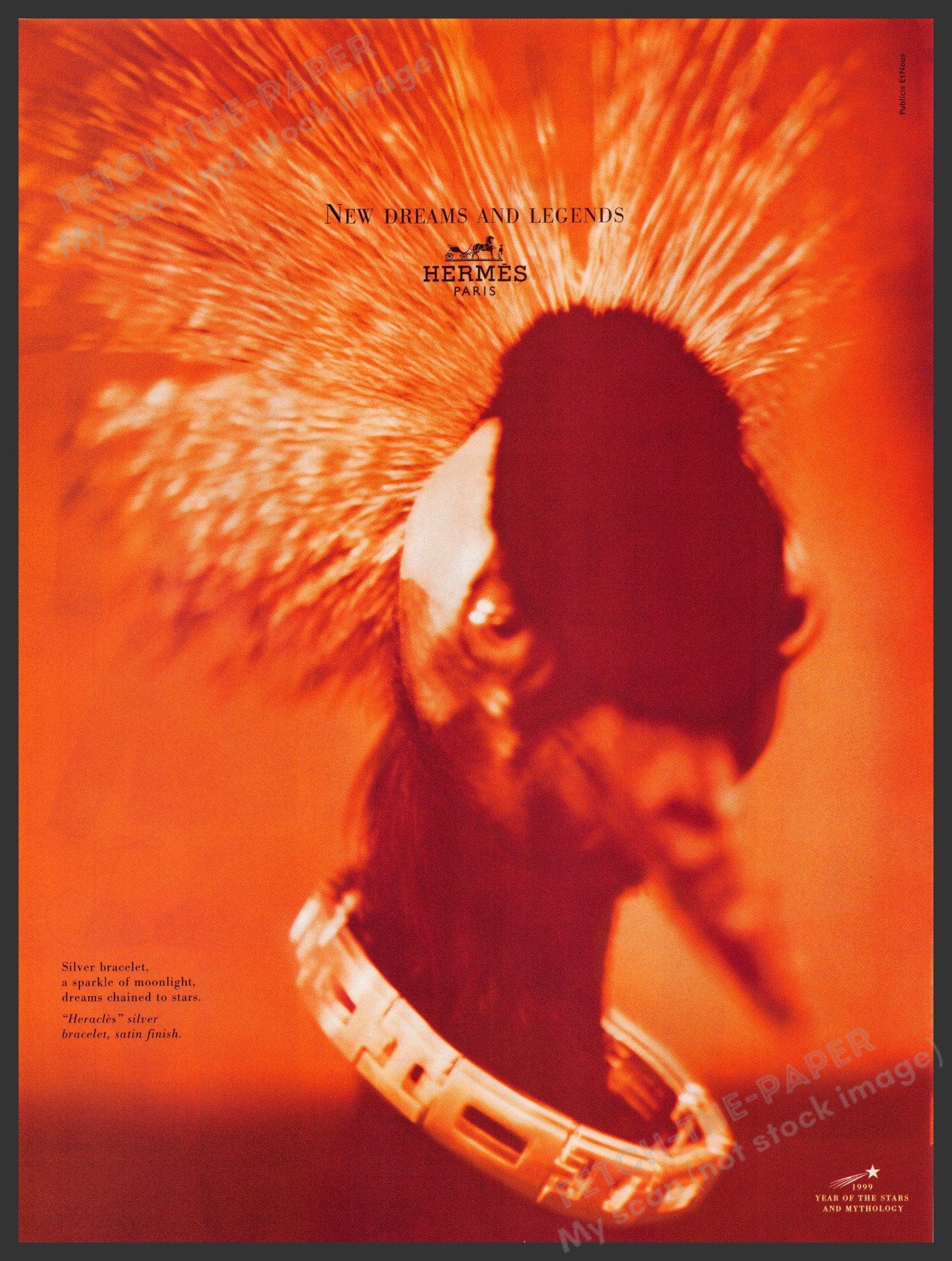 Hermes Paris Bracelet 1990s Print Advertisement Ad 1999 Peacock Bird ...