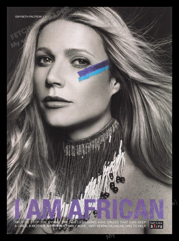 "I am African" HIV Aids 2000s Print Advertisement Ad 2006 Gwyneth Palt ...
