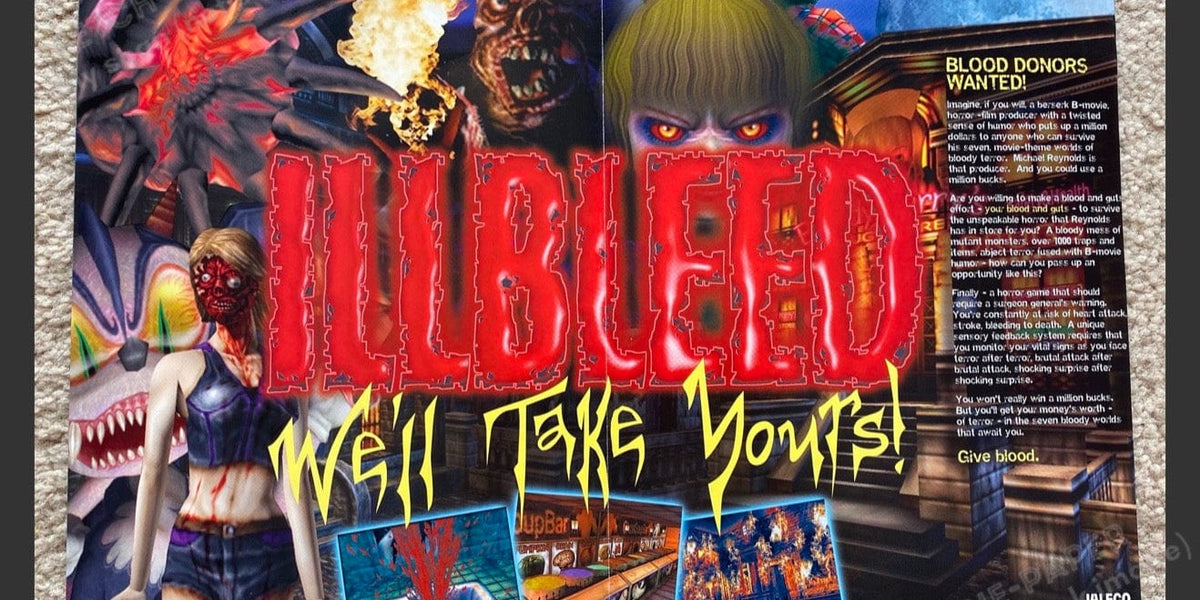 Illbleed 2001 Fold-Out Poster - Vintage Horror Video Game Ad — Fetch ...