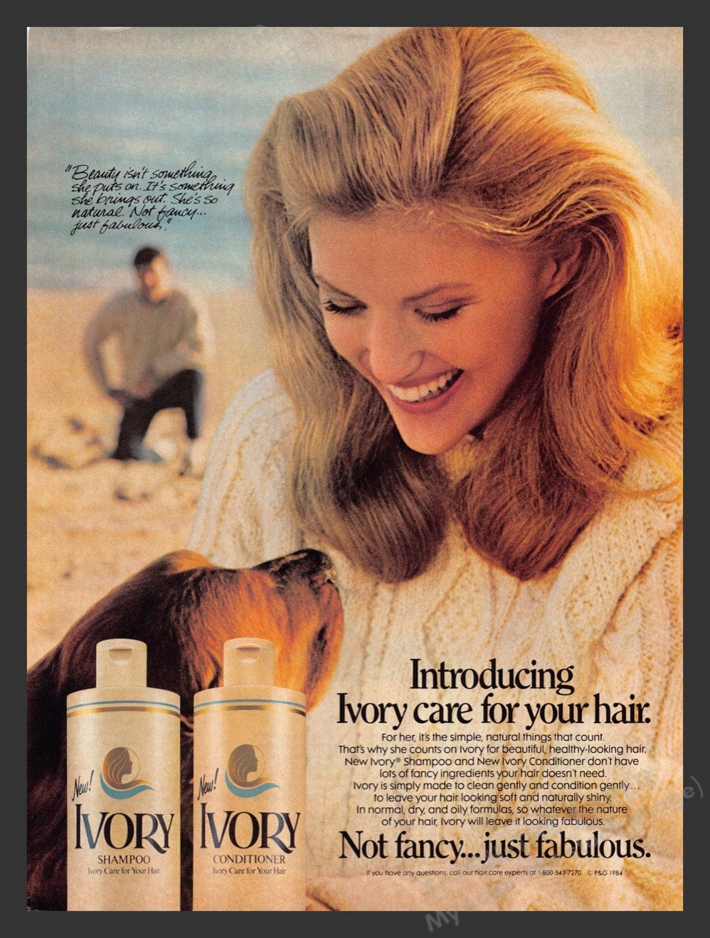 Ivory Shampoo Conditioner Golden Retriever Ad 1984 Vintage Print ...