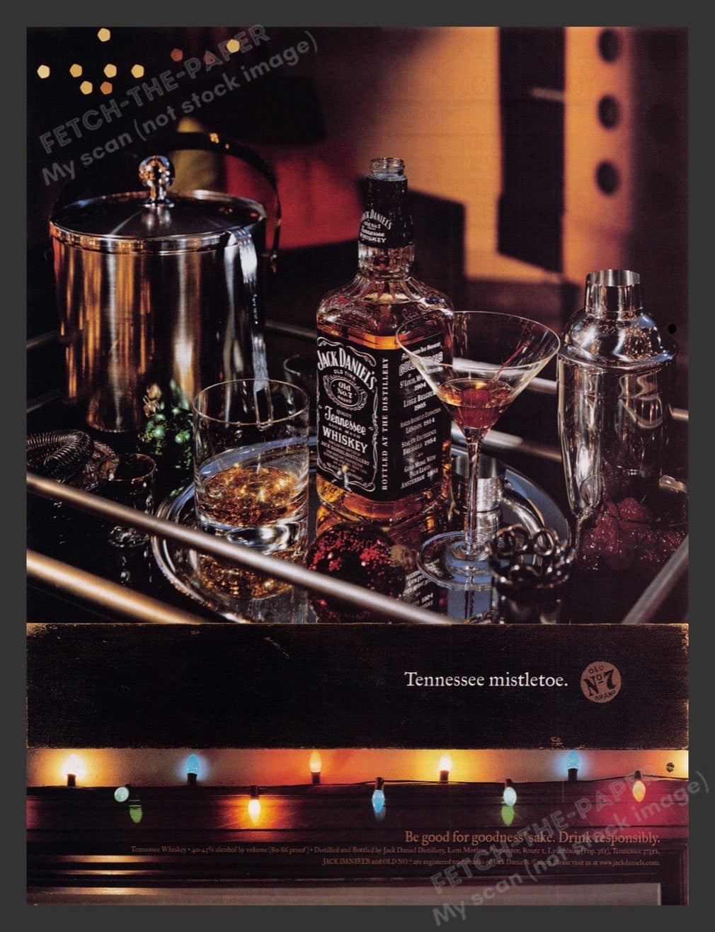 Jack Daniel's Tennessee Mistletoe 2003 Holiday Print Ad — Fetch-the-Paper