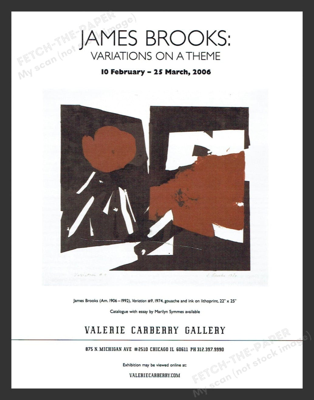 James Brooks Chicago Art Gallery Show 2000s Print Advertisement Ad 200 ...