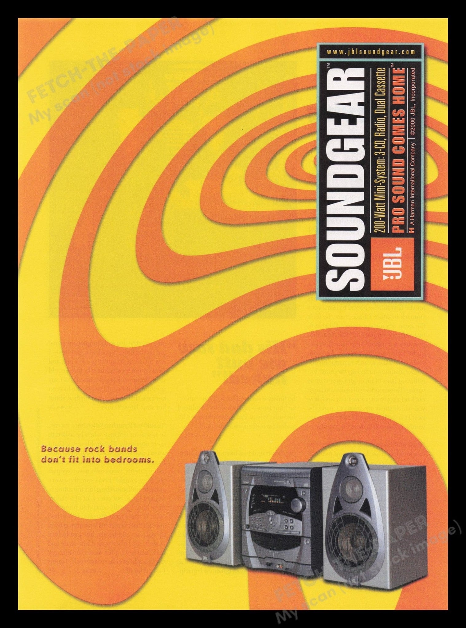 Vintage 2001 JBL Soundgear 2000s Boombox Print Ad — Fetch-the-Paper