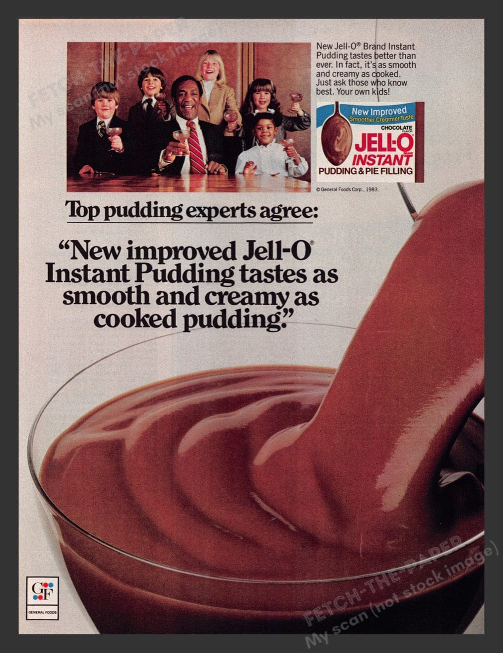 1983 Jell-O Instant Pudding Ad with Bill Cosby - Original Print — Fetch ...