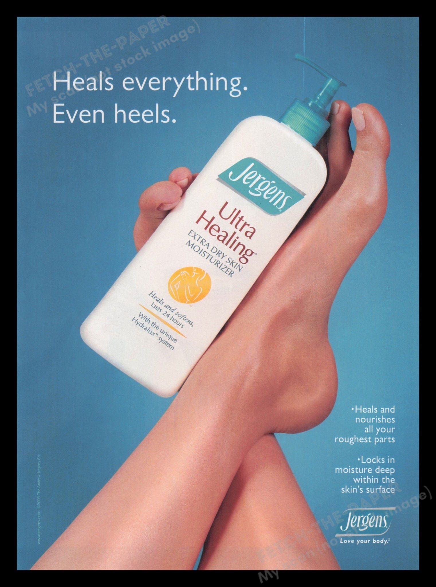 Jergens 2000s Print Advertisement Ad 2004 Moisturizer Feet Bottle ...