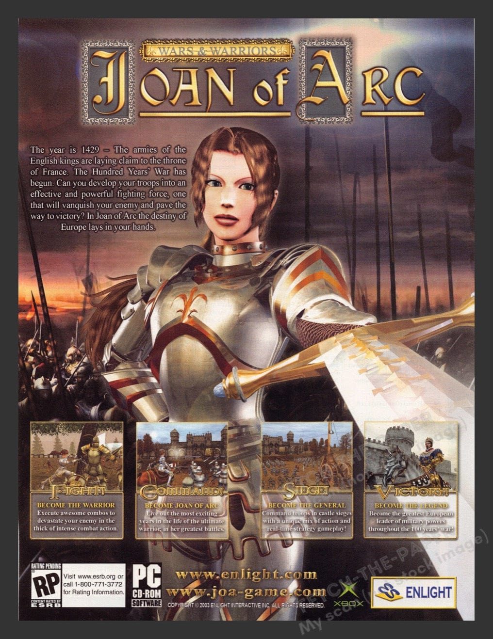 Joan of Arc: Wars & Warriors 2000s Video Game Print Advertisement 2004 — Fetch-the-Paper