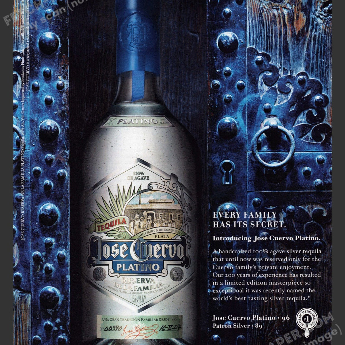 Jose Cuervo Tequila Platino 2000s Print Ad — Fetch-the-Paper