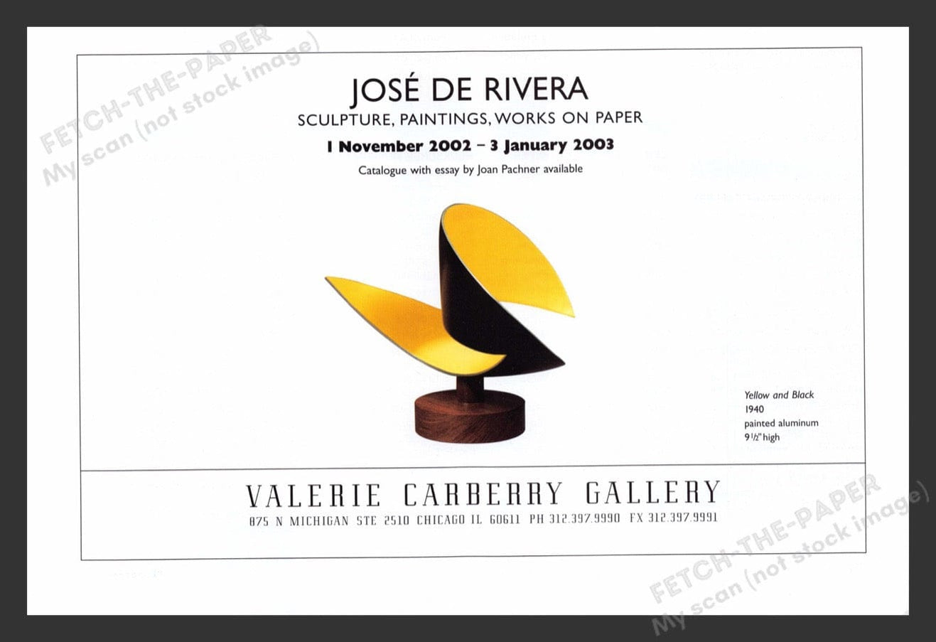 Jose De Rivera Chicago Art Gallery Show 2000s Print Advertisement Ad 2 ...