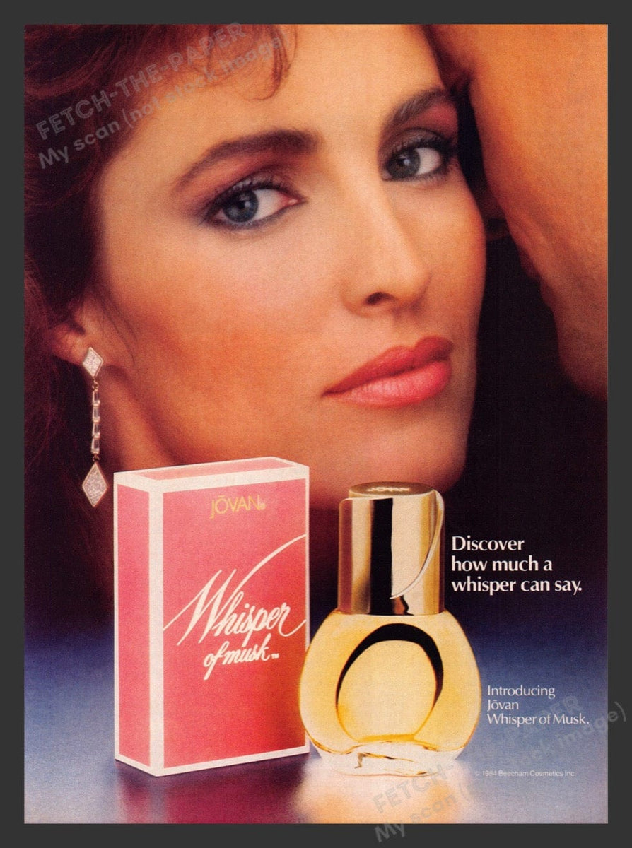 Jovan Whisper of Musk 1980s Print Advertisement Ad 1984 Fragrance Ad ...