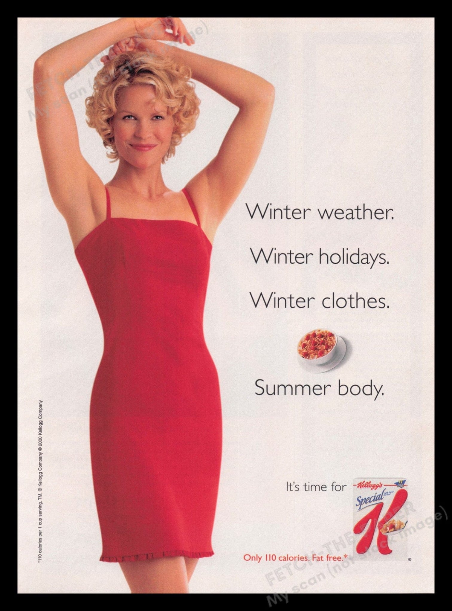 Kellogg's Special K 2000s Print Advertisement Ad 2001 Cereal Slim Blon ...