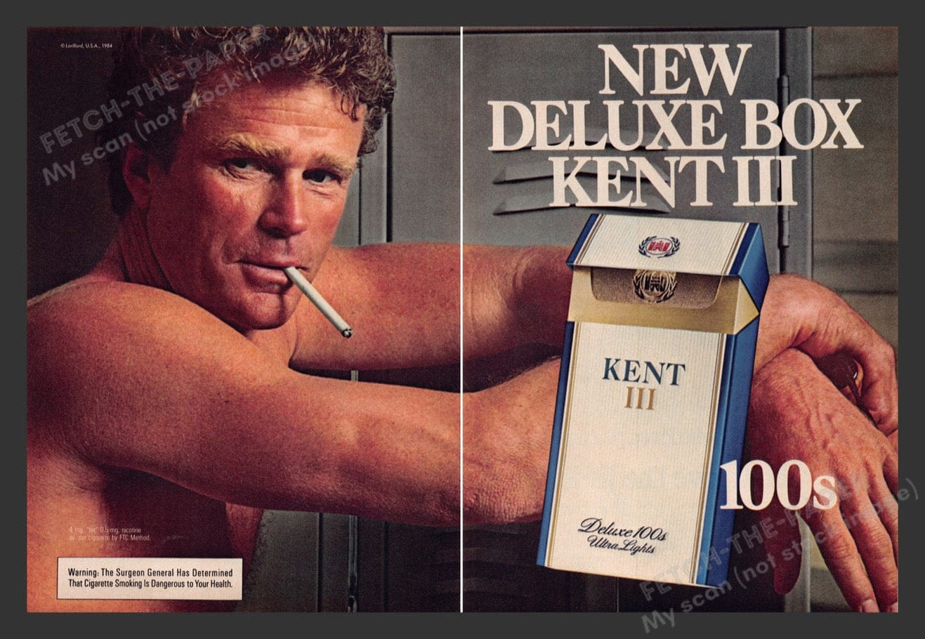 Kent III 100s Cigarettes Deluxe Box 1980s Print Advertisement (2 Pages ...